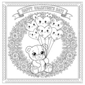 Coloring Book Pages Valentines Day: Free Printable Ideas
