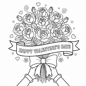 Coloring Book Pages Valentines Day: Free Printable Ideas