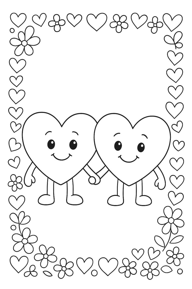 Coloring Book Pages Valentines Day: Free Printable Ideas